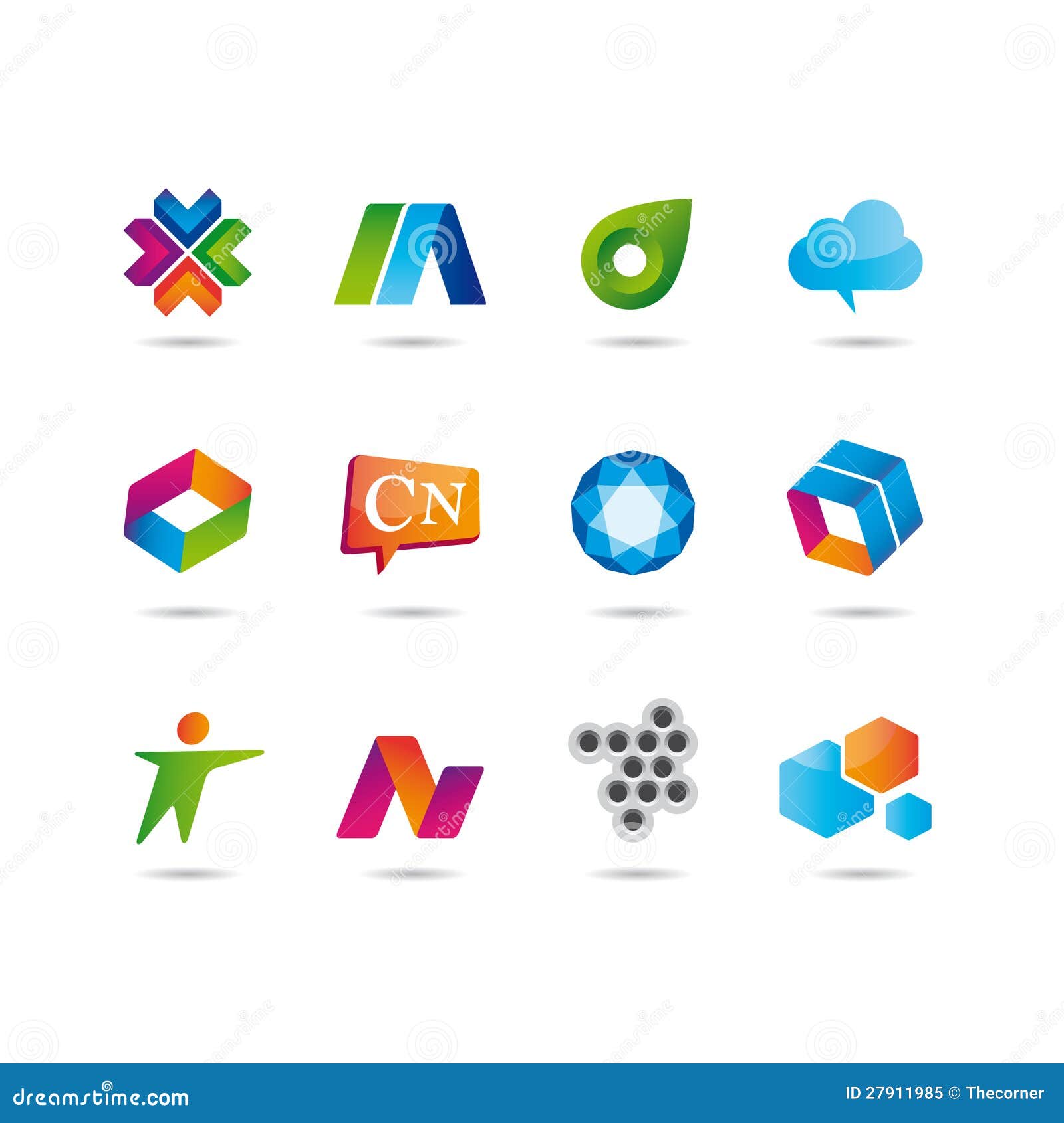 Set of logo and icons stock illustration. Illustration of layout - 27911985
