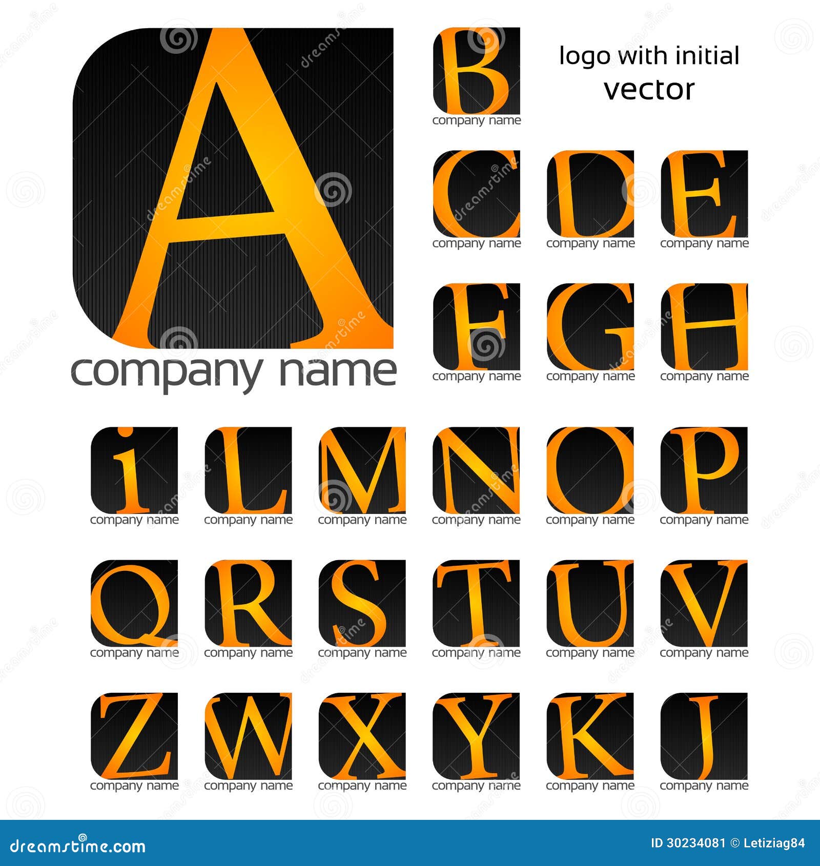 Initial stock vector. Illustration of design, alphabet - 30234081