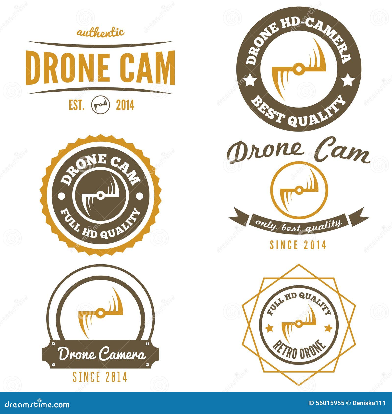 Set of Logo, Label, Emblem or Logotype for Drone Stock Vector ...