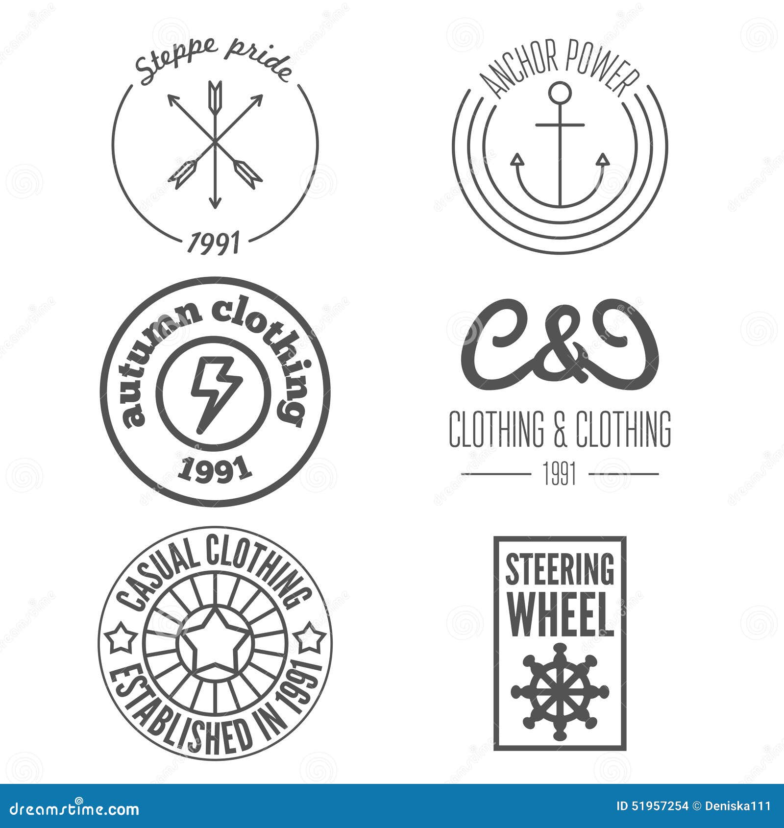 Set of Logo and Sticker, Emblem, Print, Label and Stock Vector ...