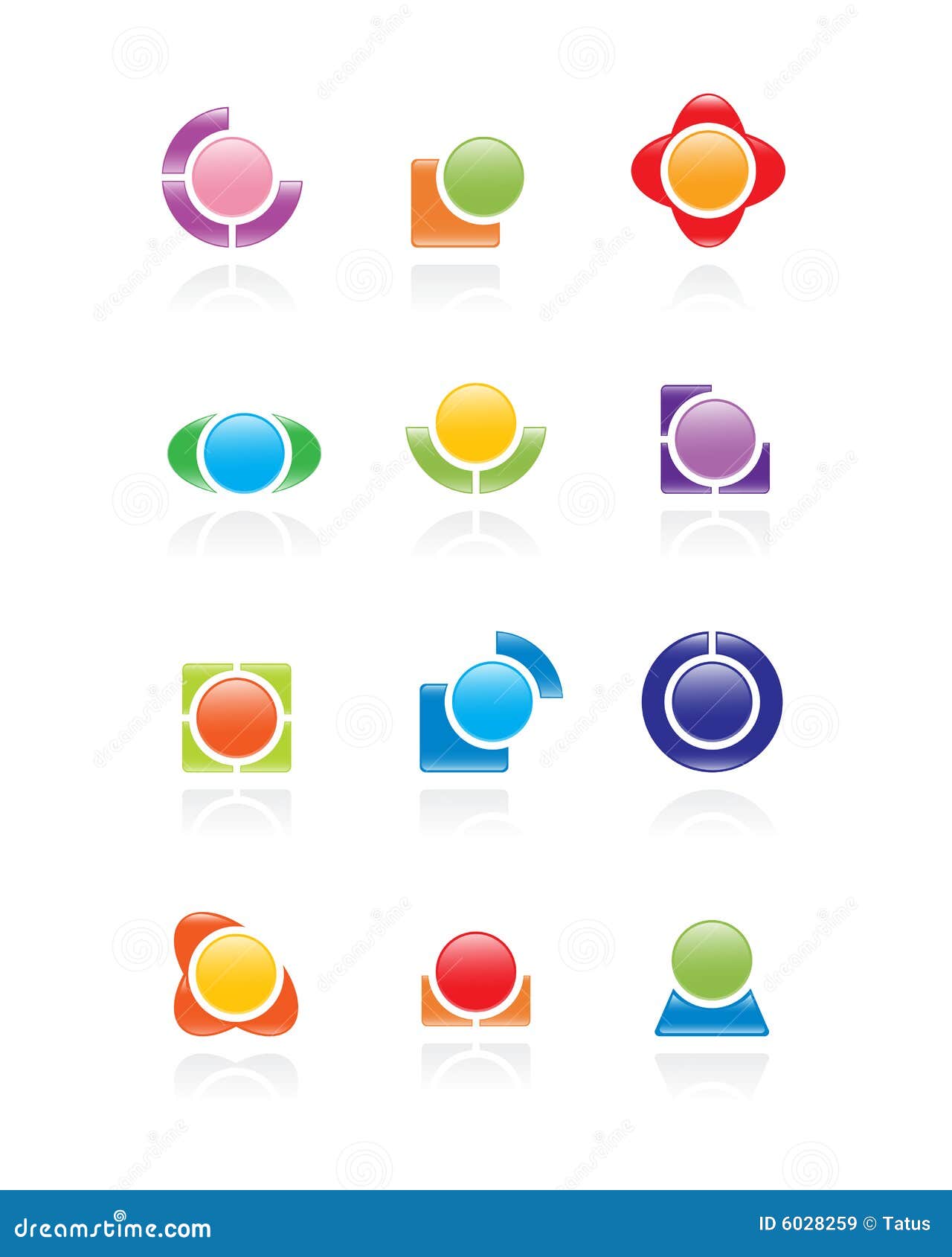 Set of logos. stock vector. Illustration of clean, layout - 6028259