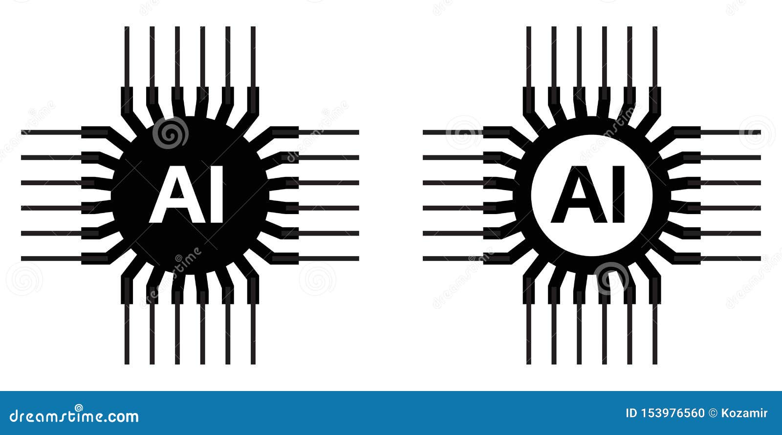 A Set of Logos Based on the Chip Stock Vector - Illustration of data ...