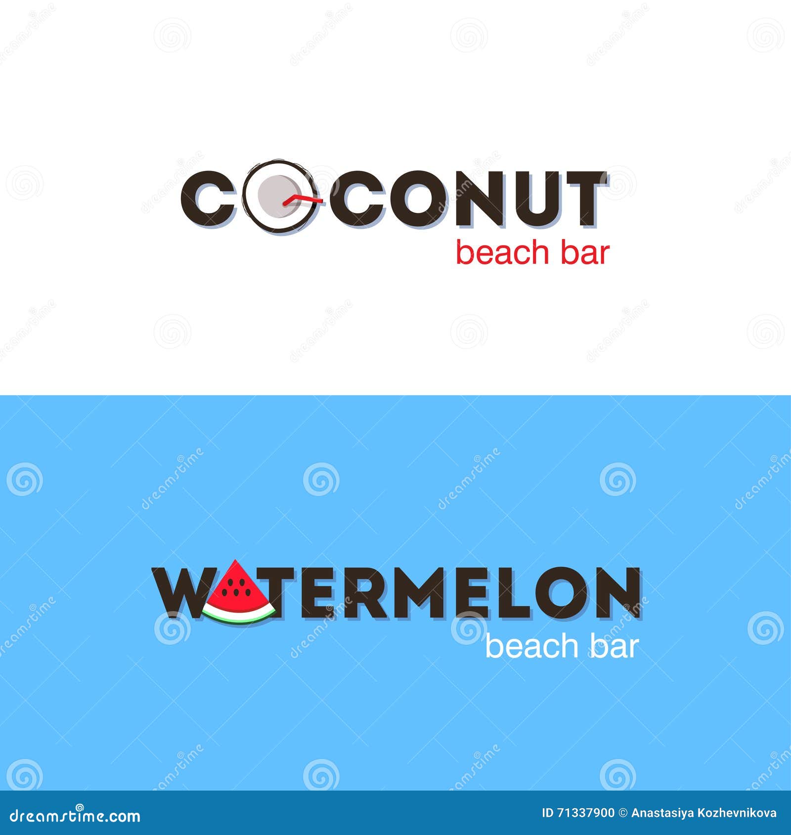 Set of logos for beach bar stock vector. Illustration of premium - 71337900