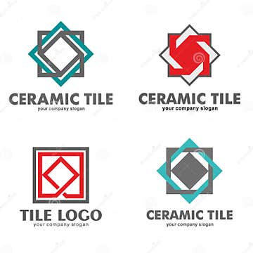 Set of Logos of Ceramic Tiles. Vector Illustration Stock Vector ...