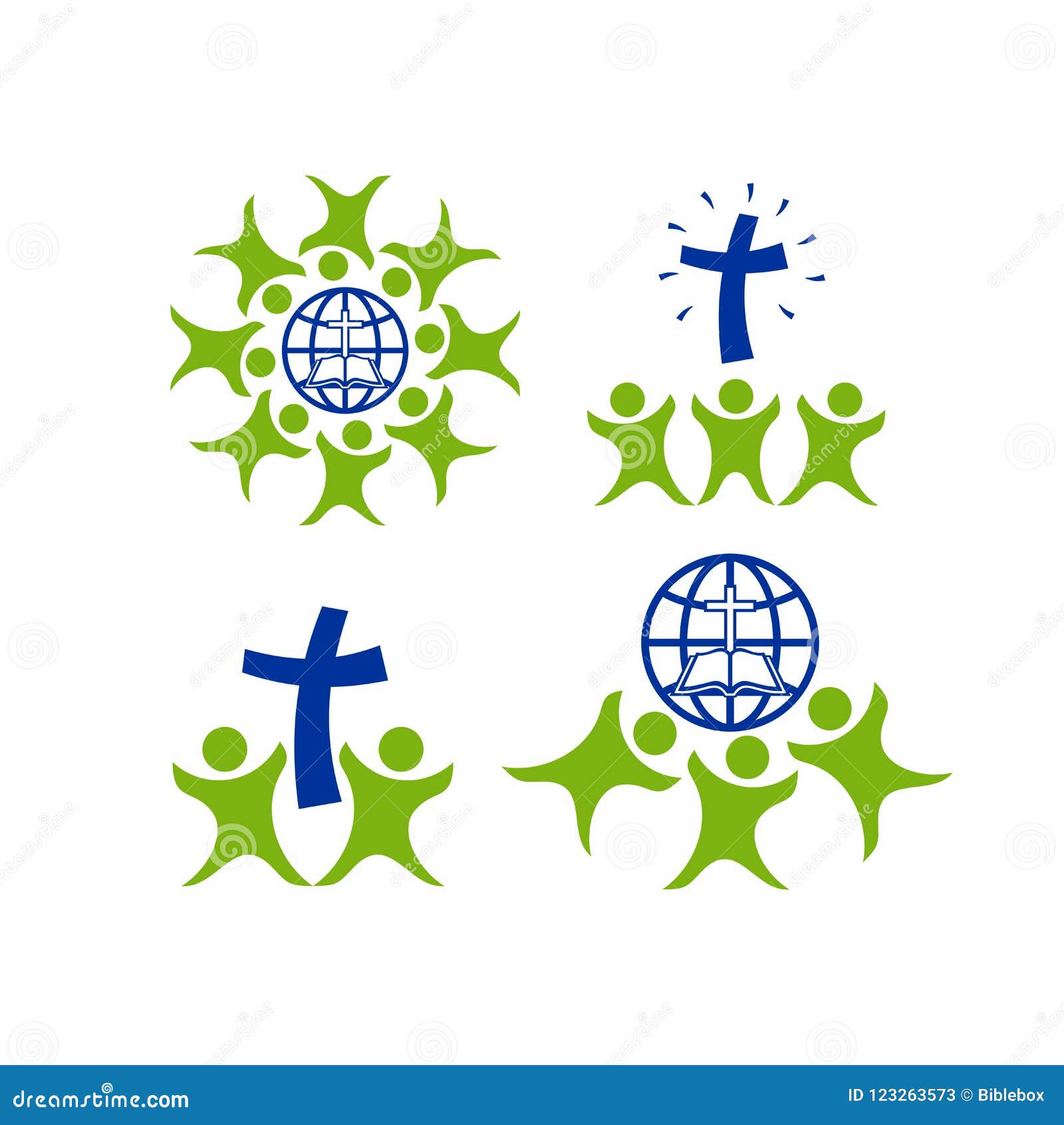 A Set of Logos for the Church. Unity in Christ Stock Vector ...