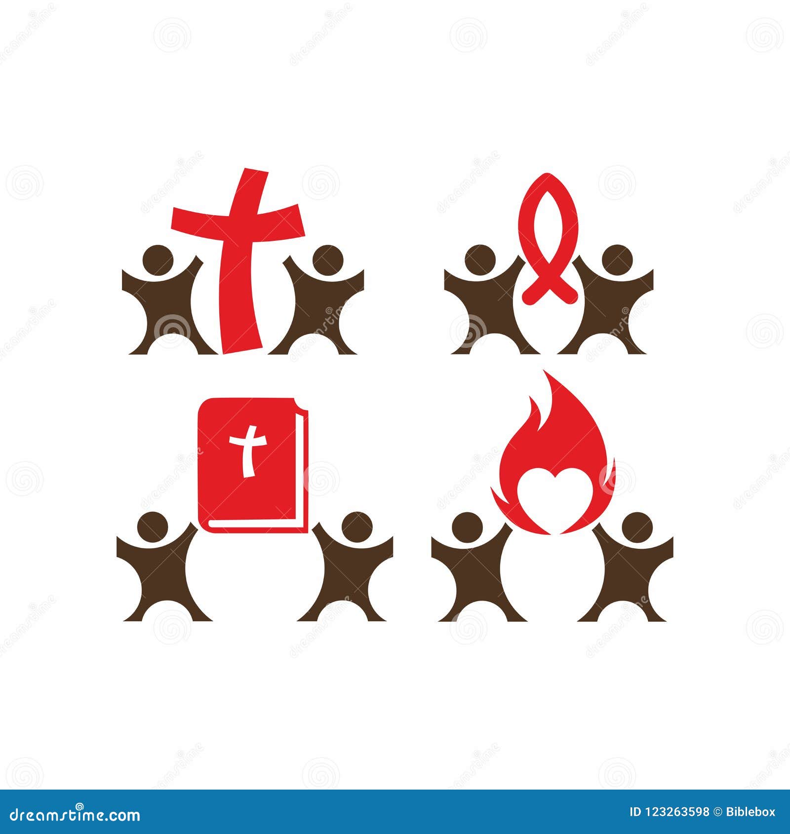 Logos. Unity In Christ. Descent Of The Holy Spirit, Pentecost. Cartoon ...