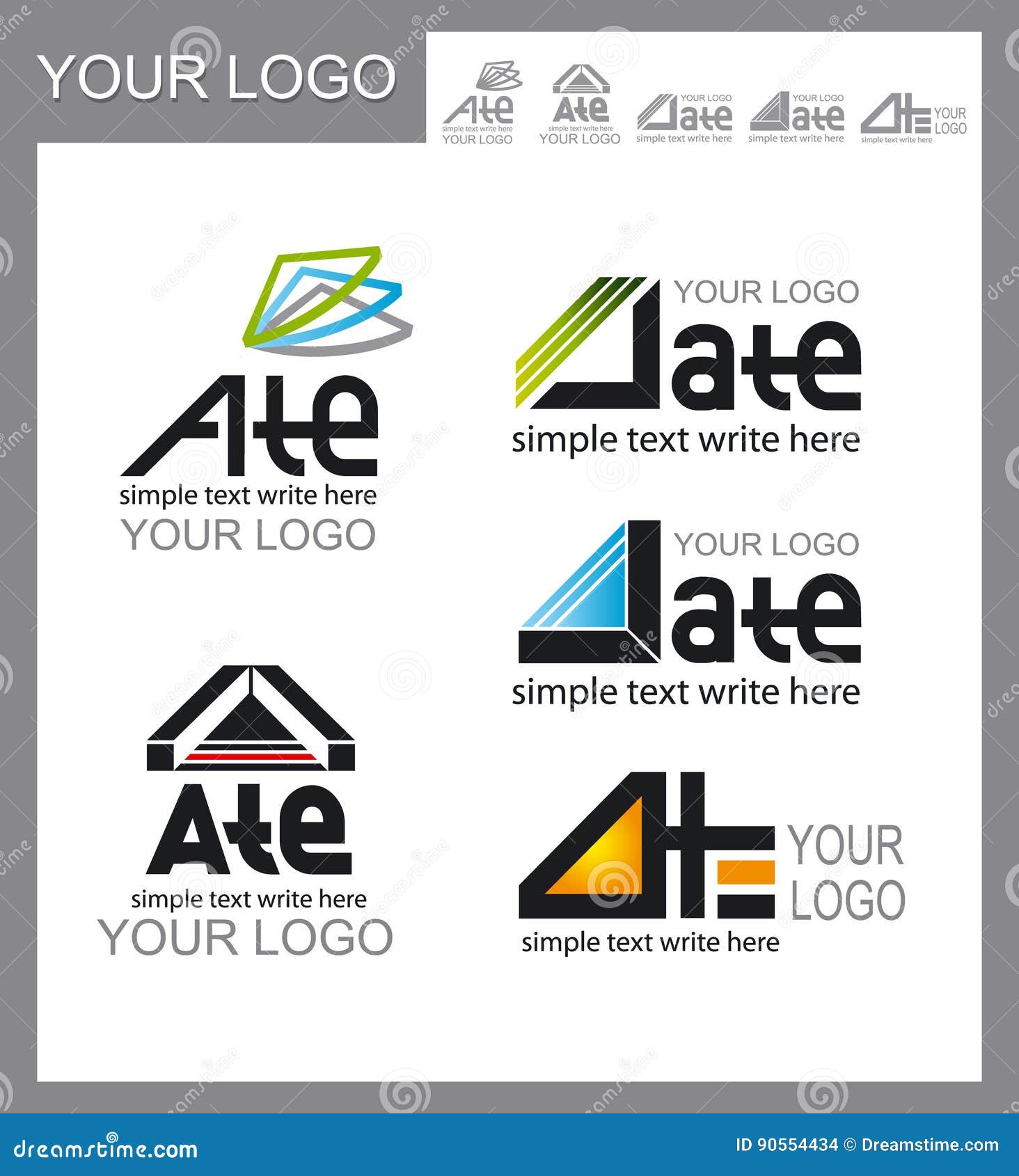 Set of Logos, Corporate Design Stock Vector - Illustration of corporate ...