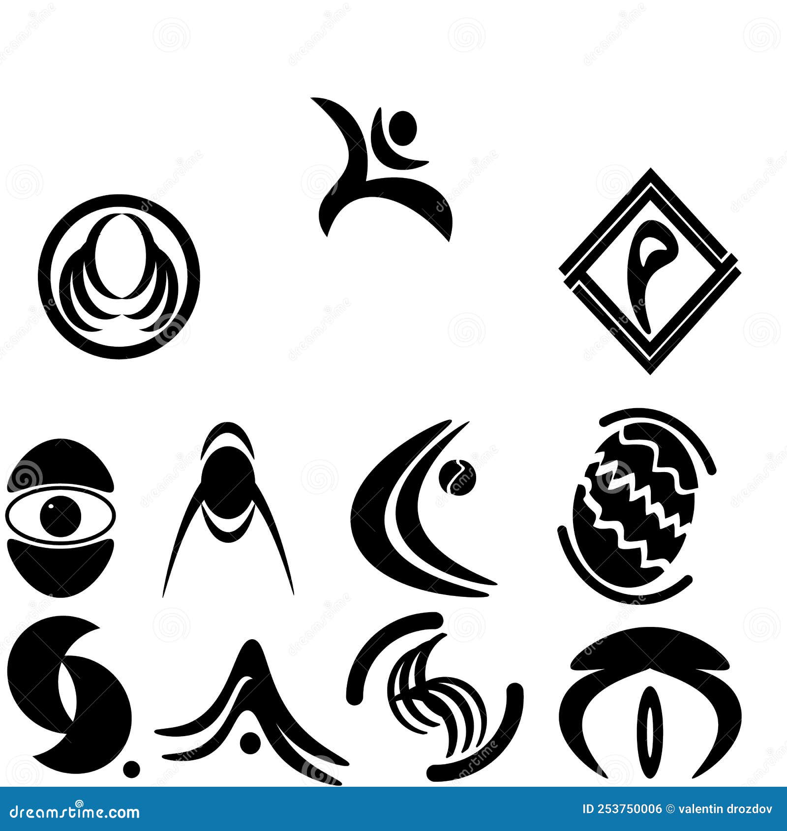 Set of Logos of Different Themes Stock Vector - Illustration of elegant ...