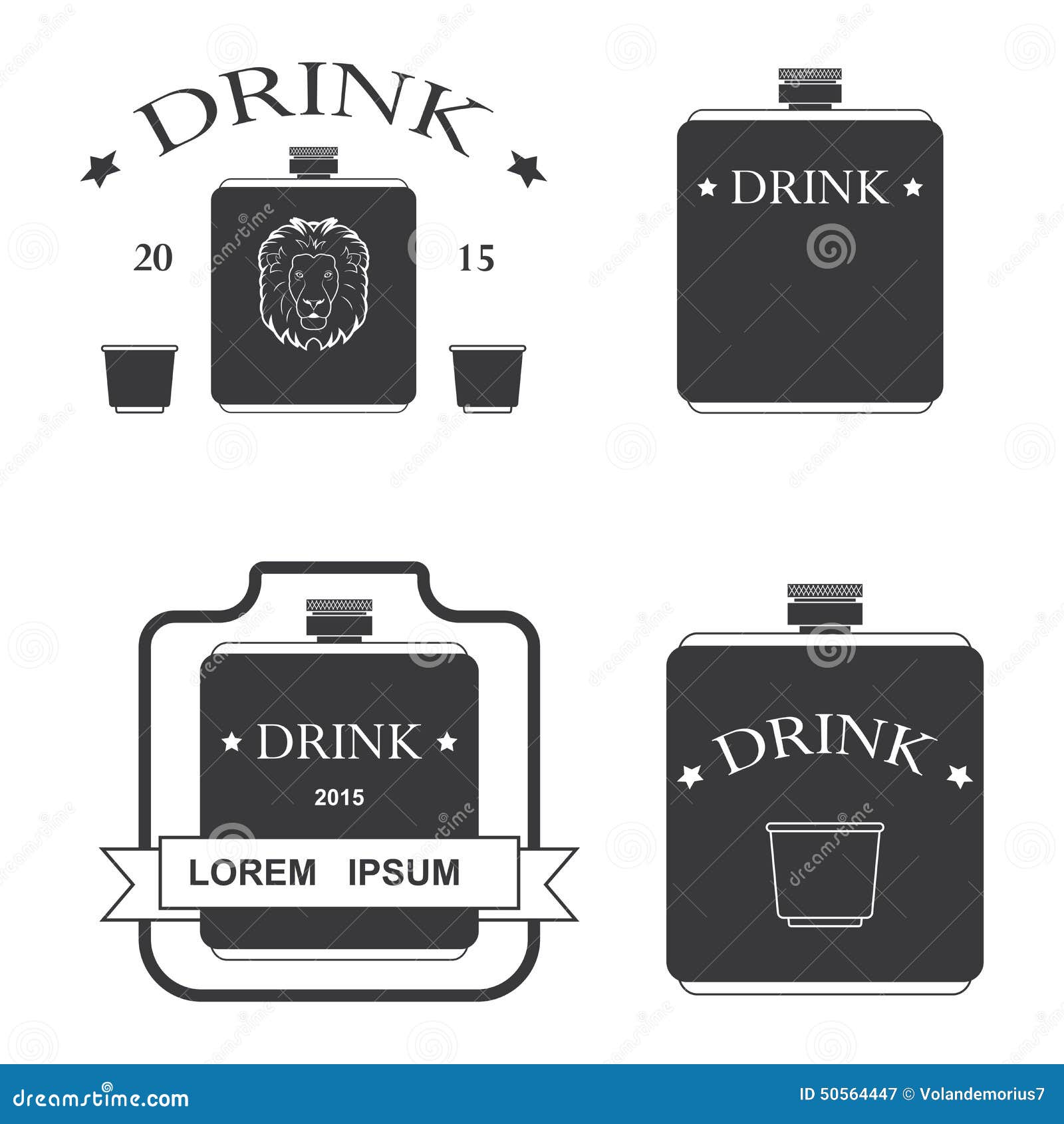 Set of logos for drinking stock vector. Illustration of scotch - 50564447