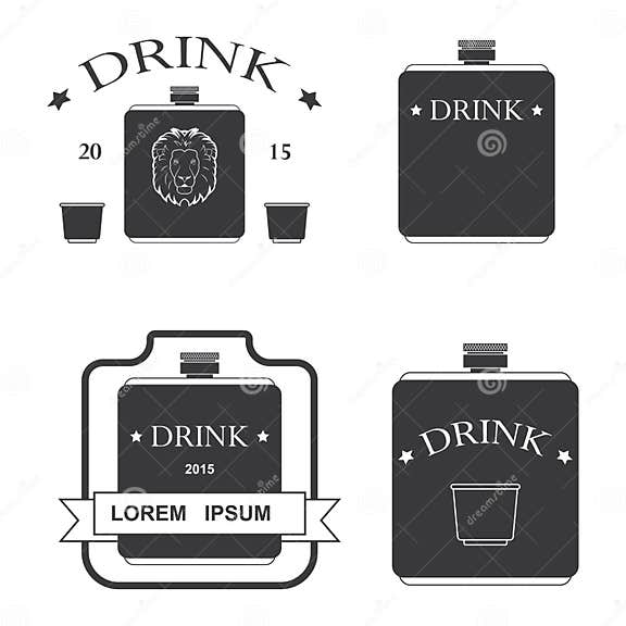 Set of logos for drinking stock vector. Illustration of scotch - 50564447