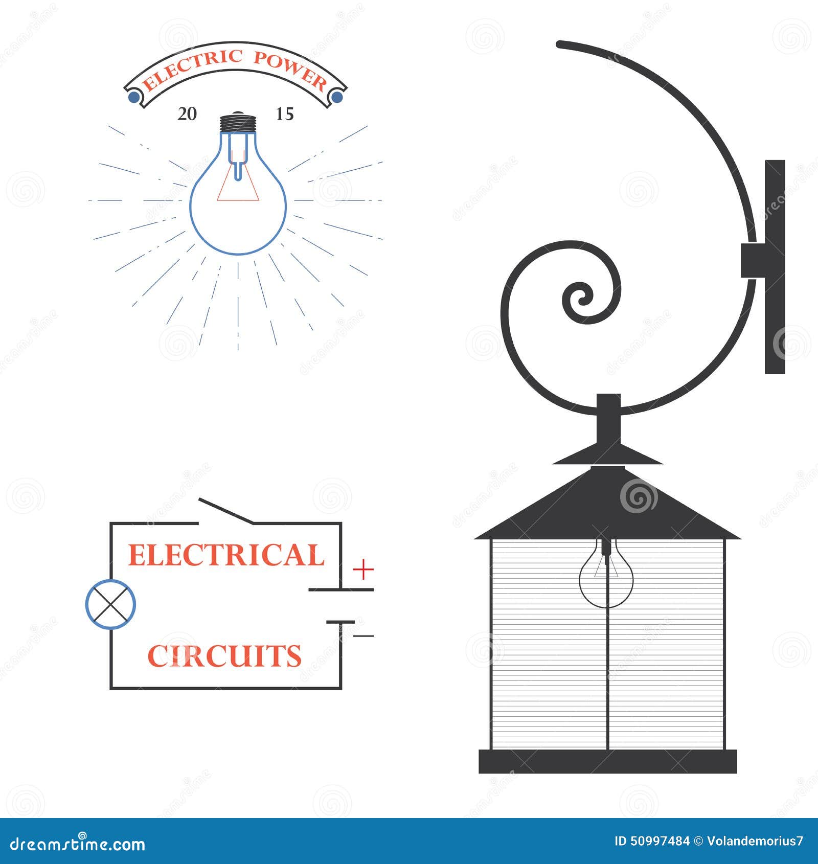 Set of Logos for Electricians Stock Vector - Illustration of electric ...