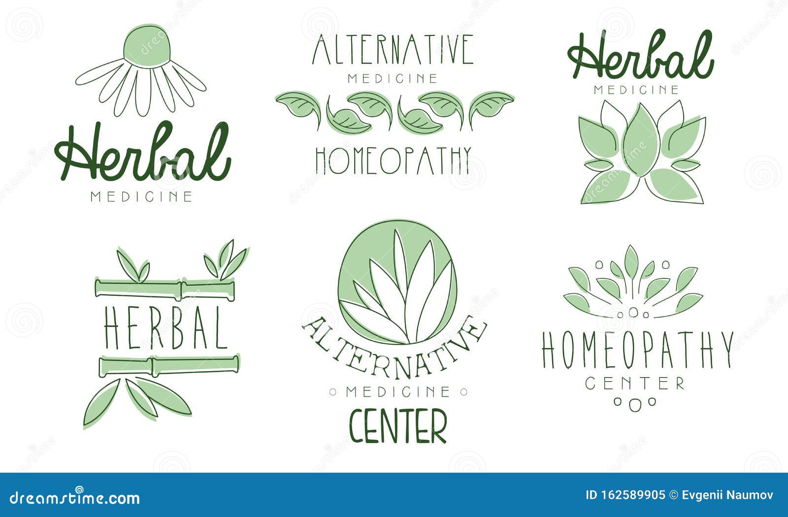 Set of Logos for Homeopathy. Vector Illustration. Stock Vector ...