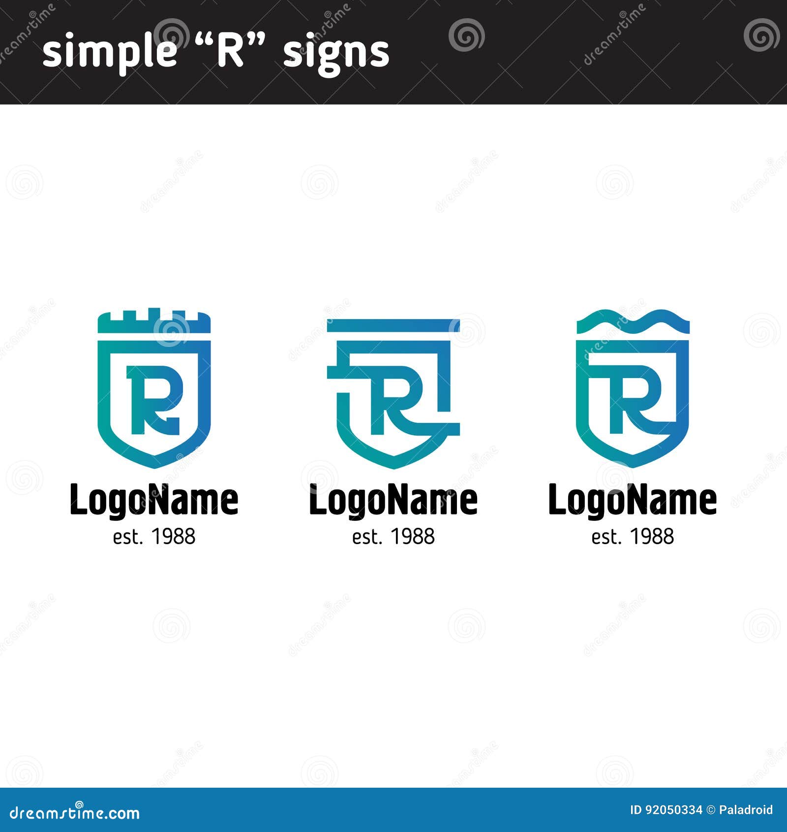 A Set of Logos with the Letter R Stock Vector - Illustration of icon ...