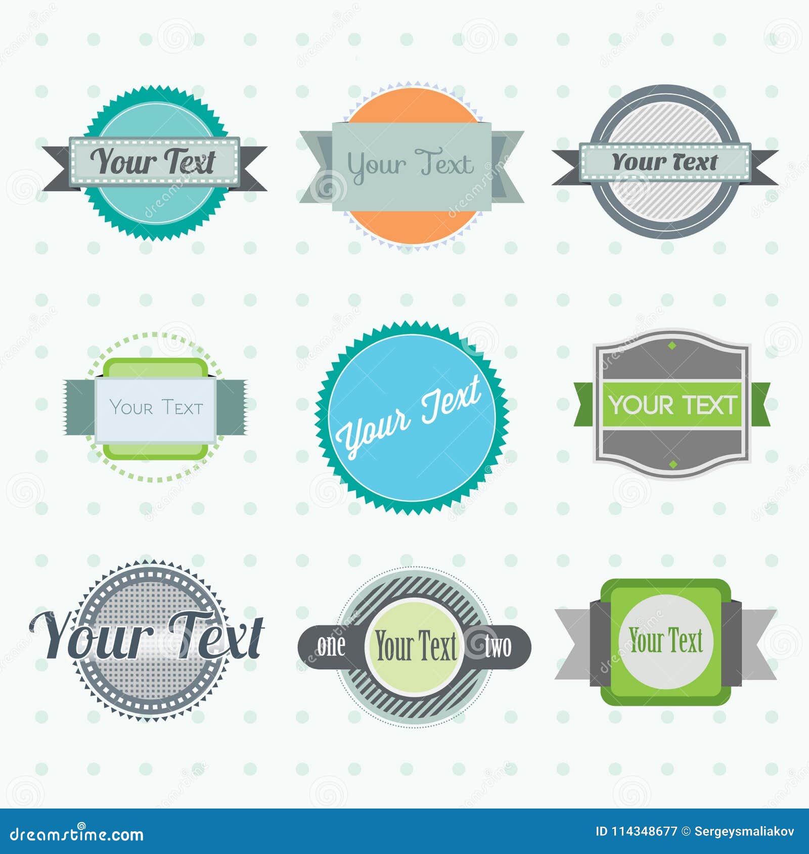 Set of logos. stock vector. Illustration of identity - 114348677