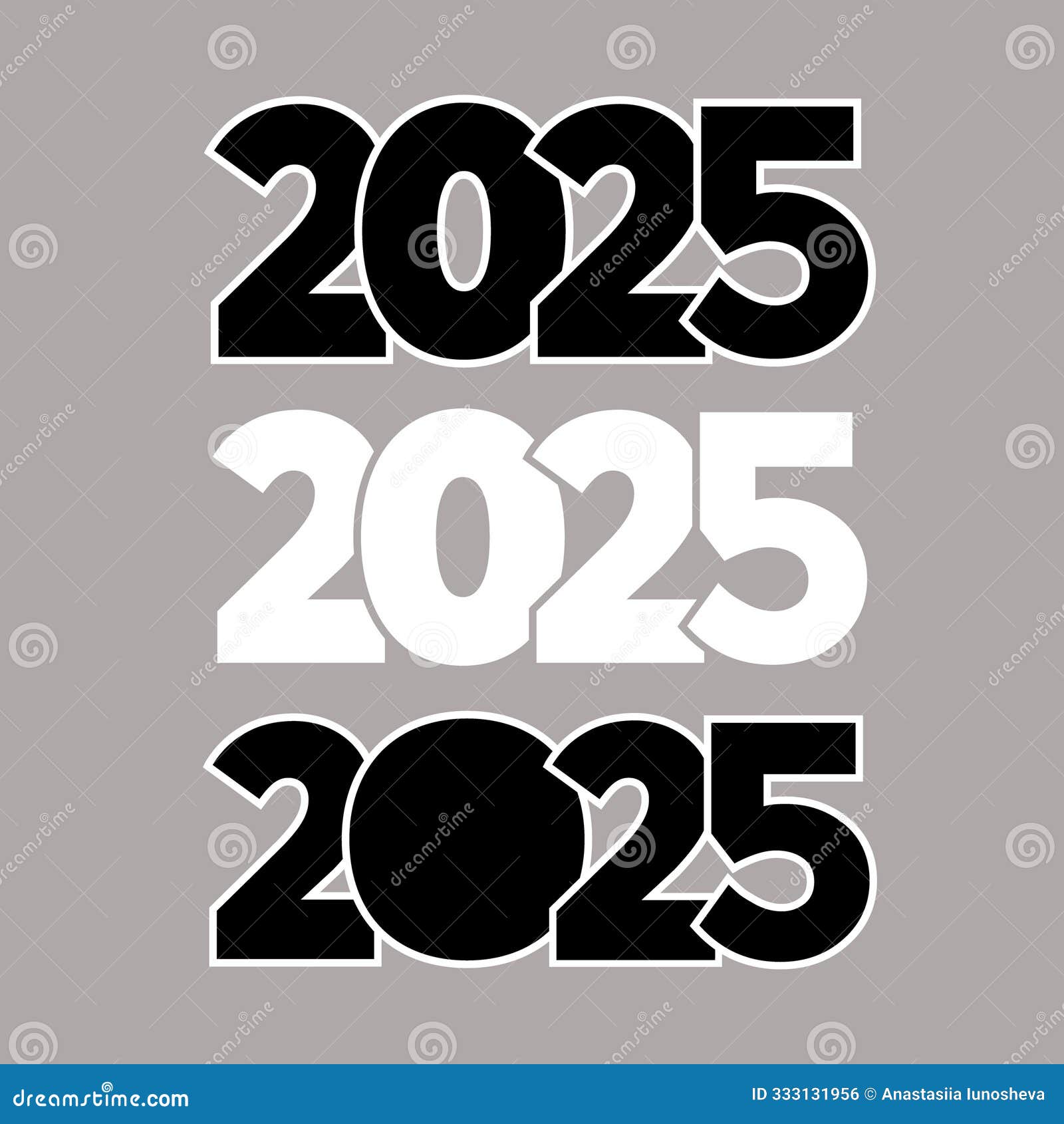 Set of Logos 2025. Simple and Concise Design Stock Vector ...