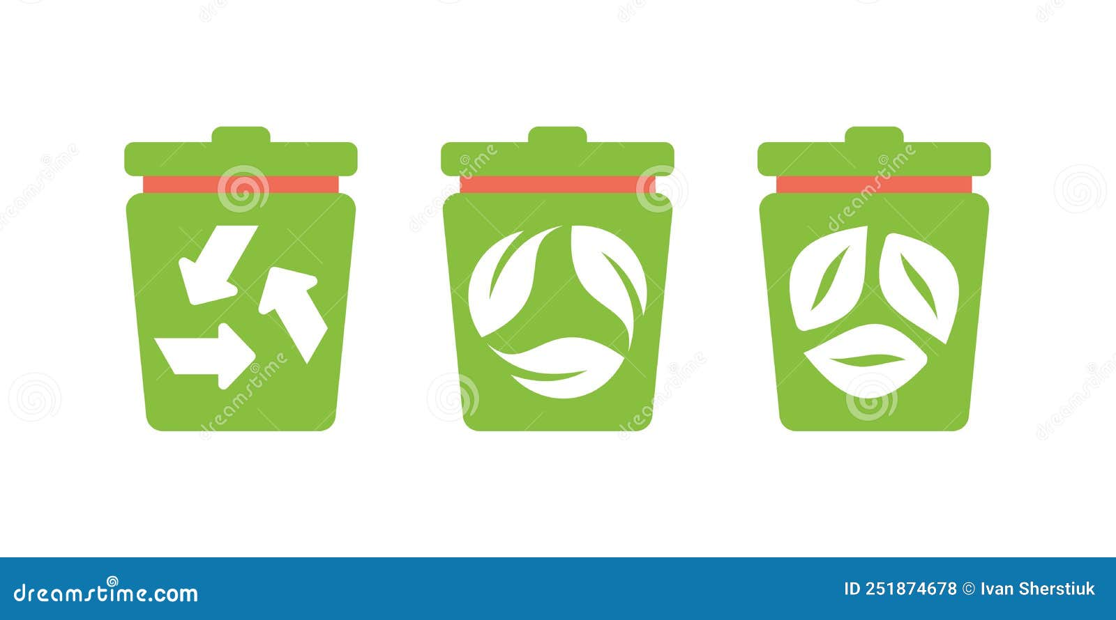 A Set of Logos on the Theme of Recycling, Ecology and Zero Pollution ...