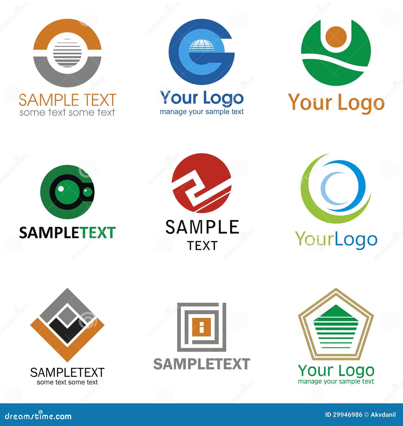 Logos stock vector. Illustration of icons, design, advertising - 29946986