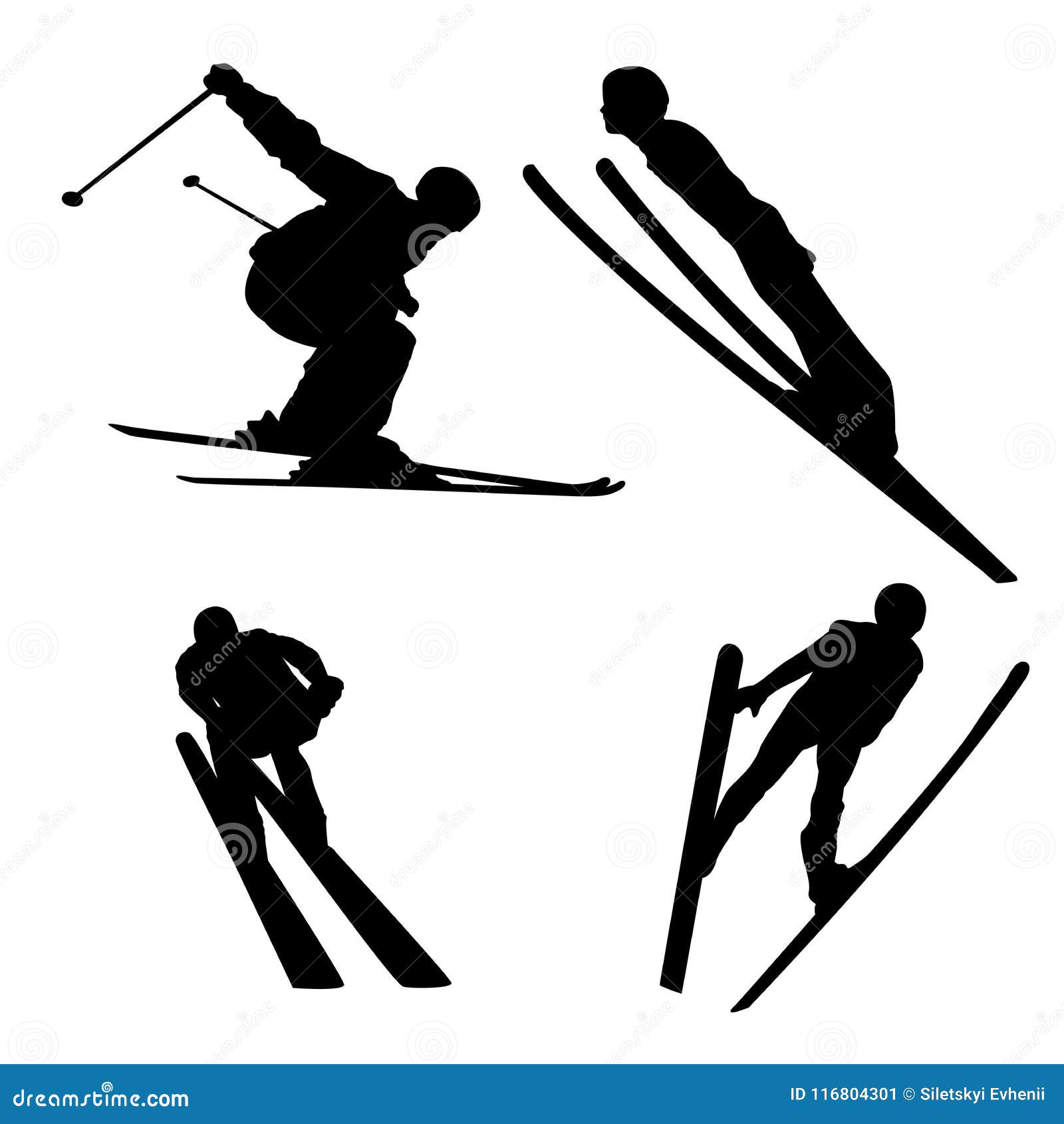 Silhouette Of A Skier , Vector Draw | CartoonDealer.com #127475266 Silhouette Of A Skier , Vector Draw | CartoonDealer.com #127475266