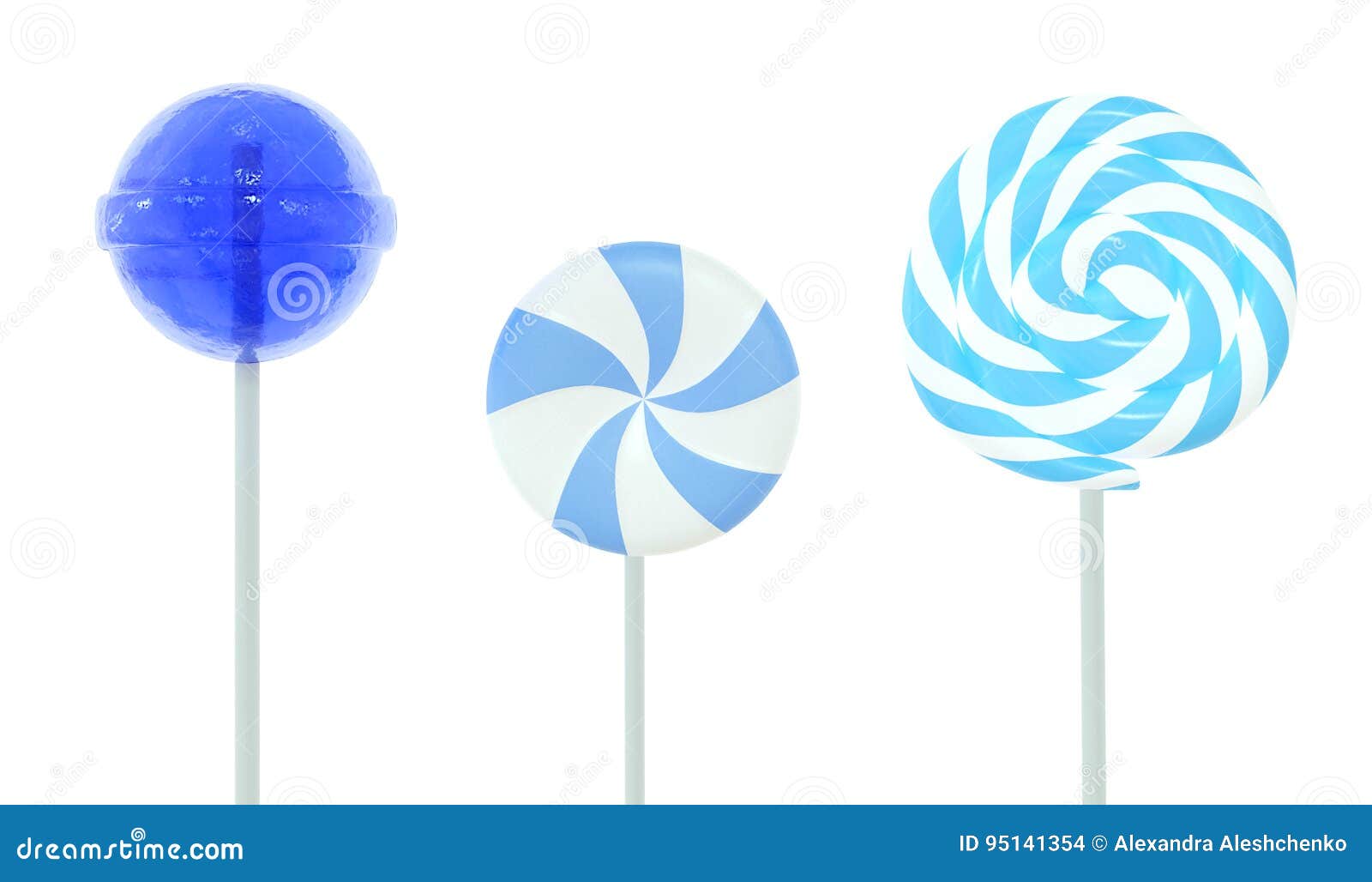 Set of lollipops stock illustration. Illustration of dessert - 95141354