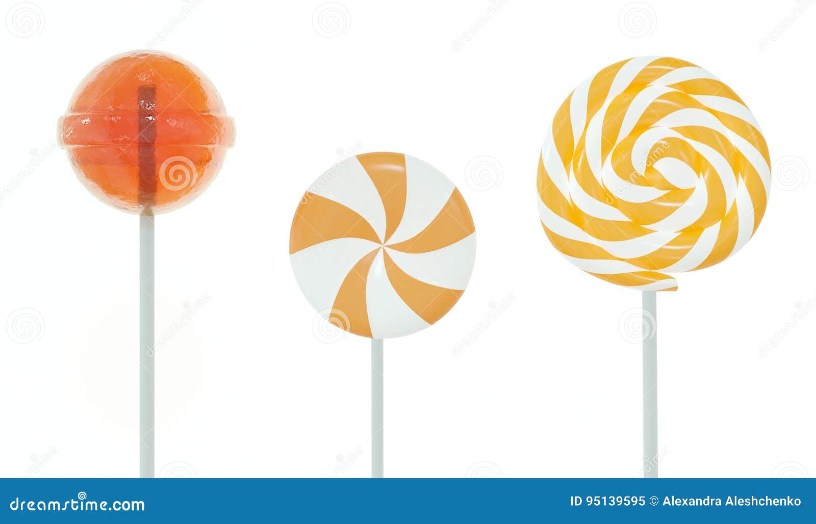 Set of lollipops stock illustration. Illustration of spiral - 95139595