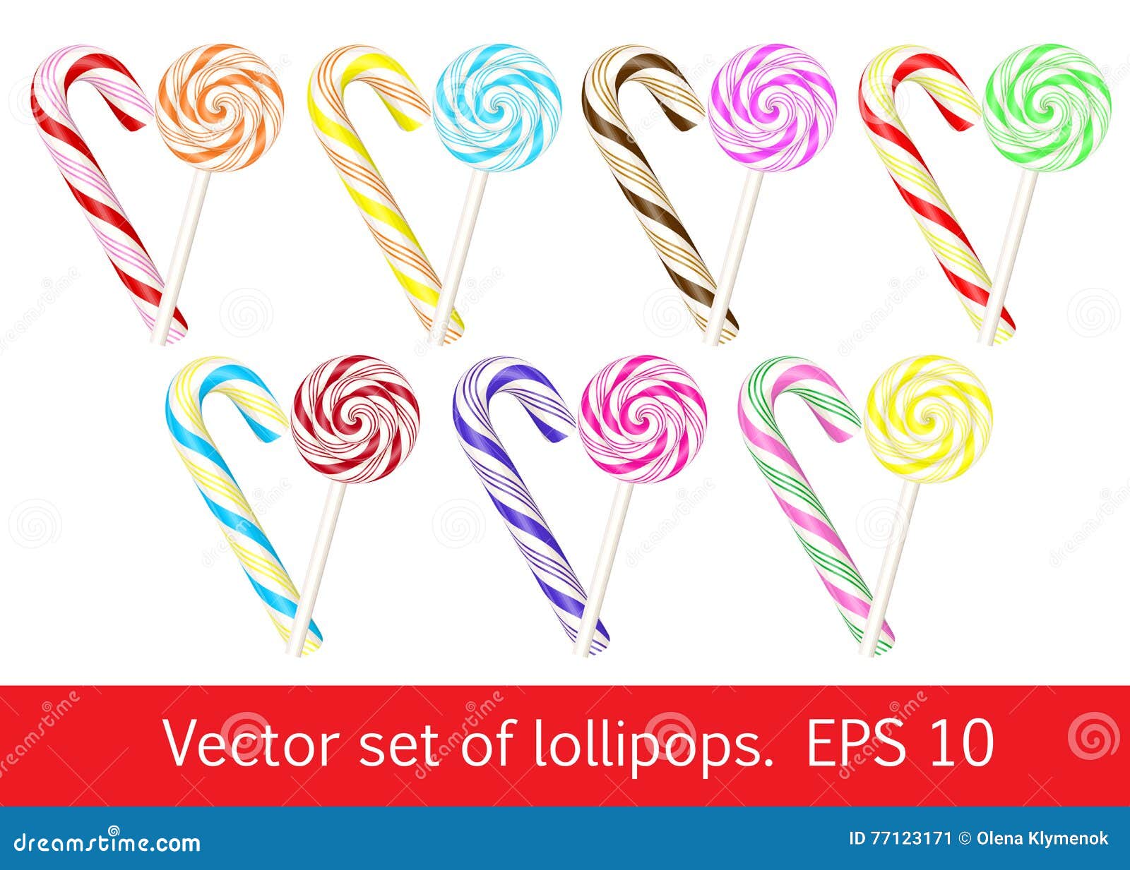 Set of Lollipops. Sweet Collection. Stock Vector - Illustration of ... Set of Lollipops. Sweet Collection. Stock Vector - Illustration of ...