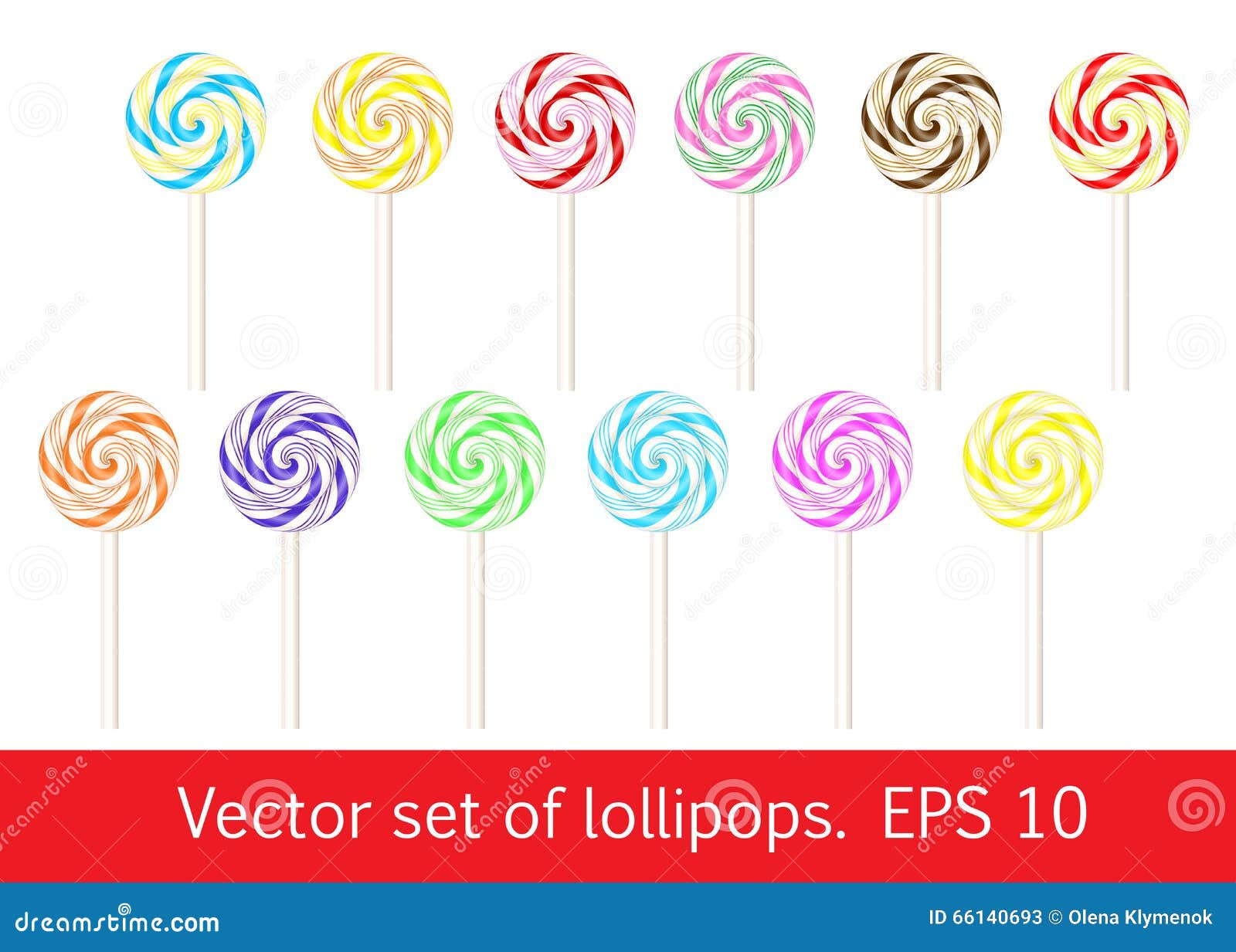 Set of lollipops. stock vector. Illustration of collection - 66140693