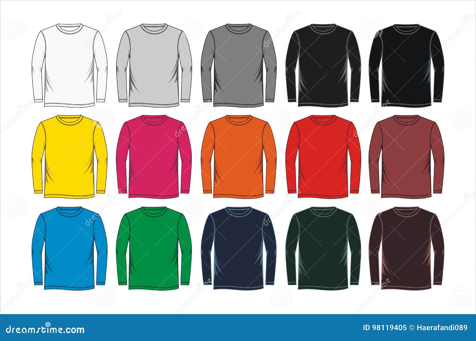 Set long T-shirt, vector stock vector. Illustration of dress - 98119405