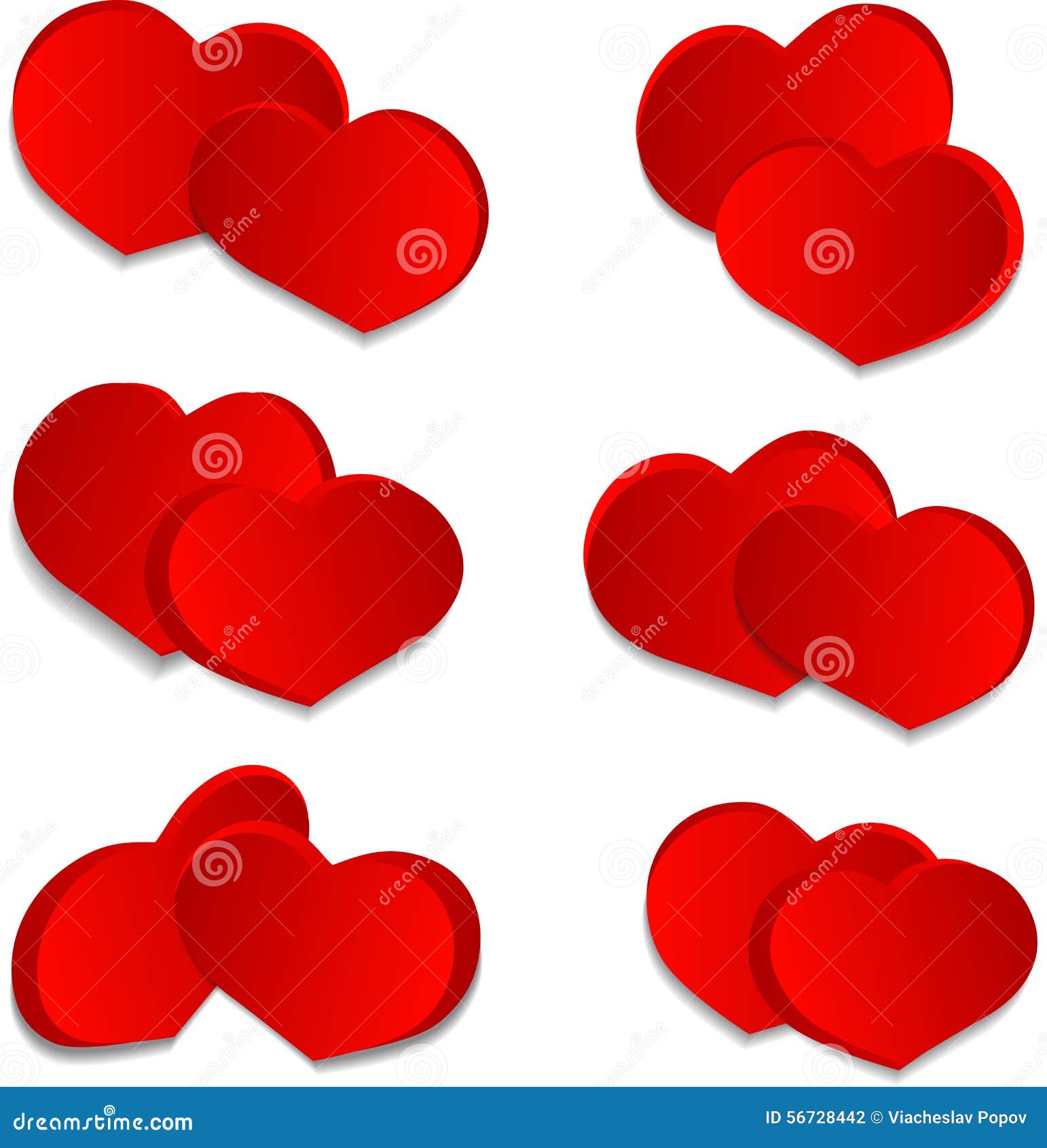 Set love hearts stock vector. Illustration of white, valentine - 56728442