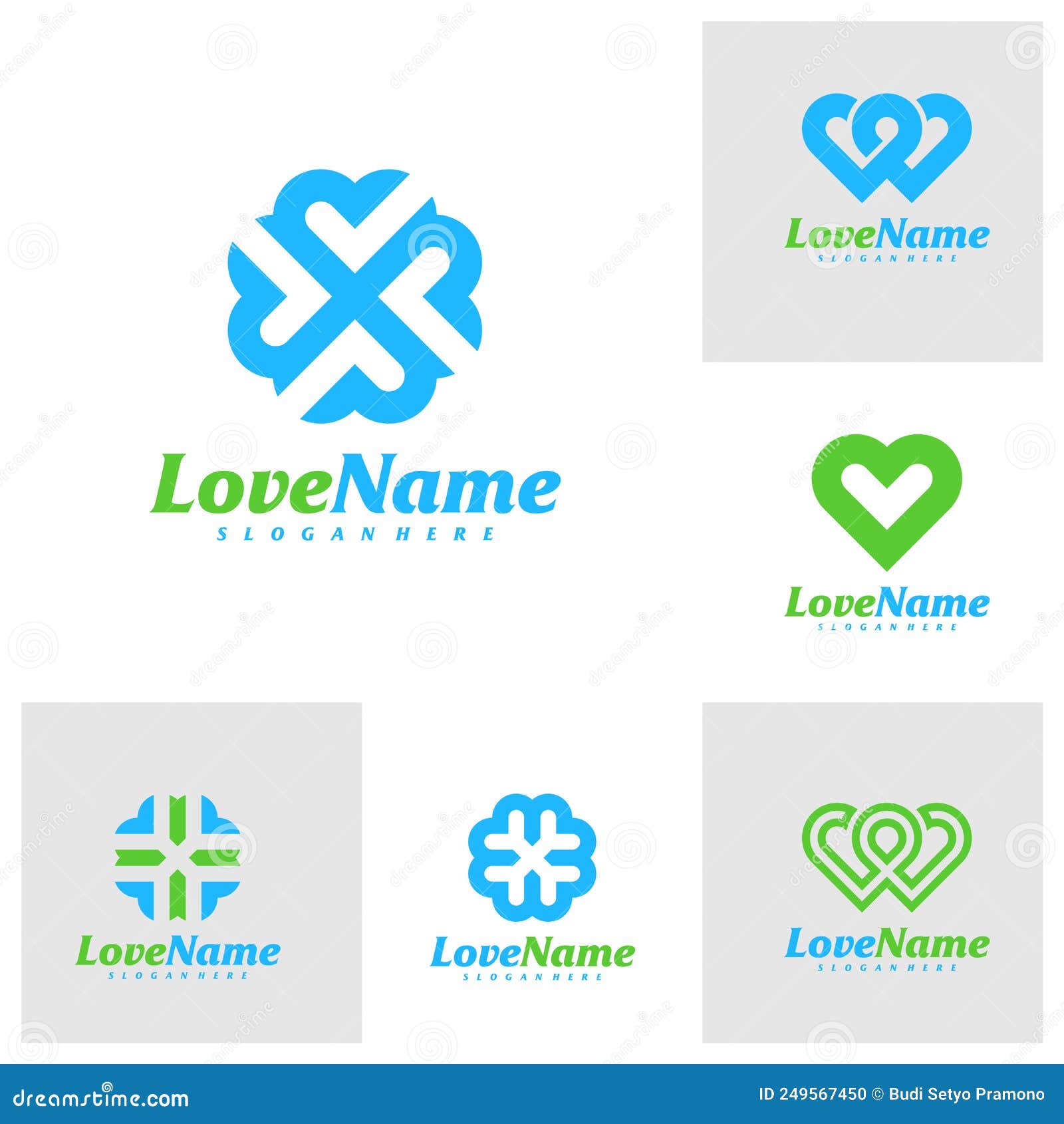 Set of Love Logo Design Vector Template, Creative Love Logo Concepts ...