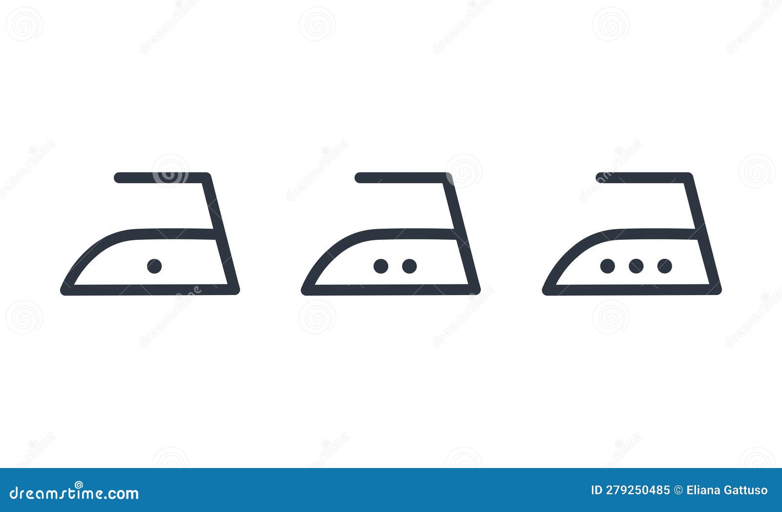 Set of Low, Medium and High Temperature Iron Icons. Stock Vector ...