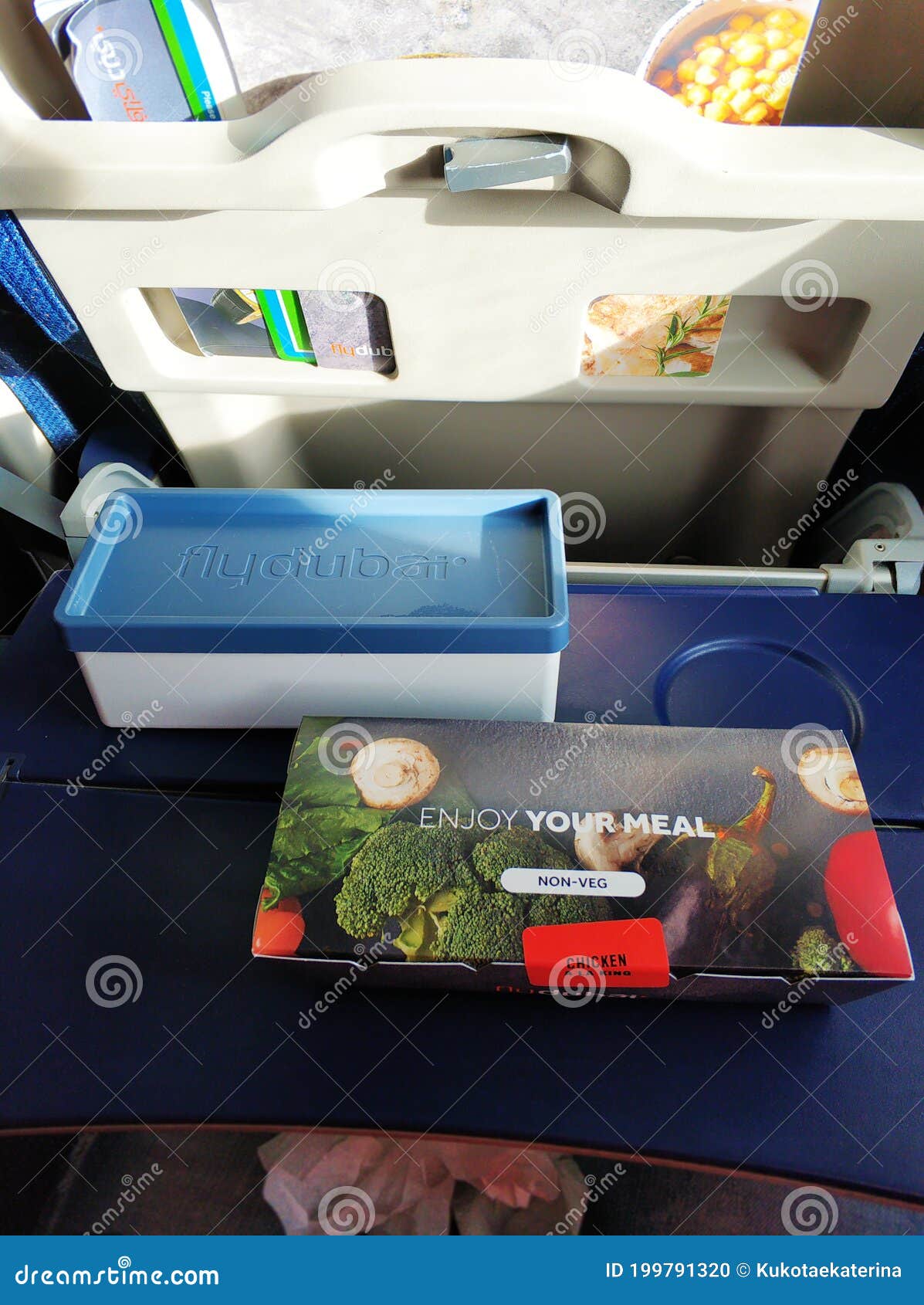 A Set of Lunch Dishes for a Flydubai Passenger. Food on the Plane ...