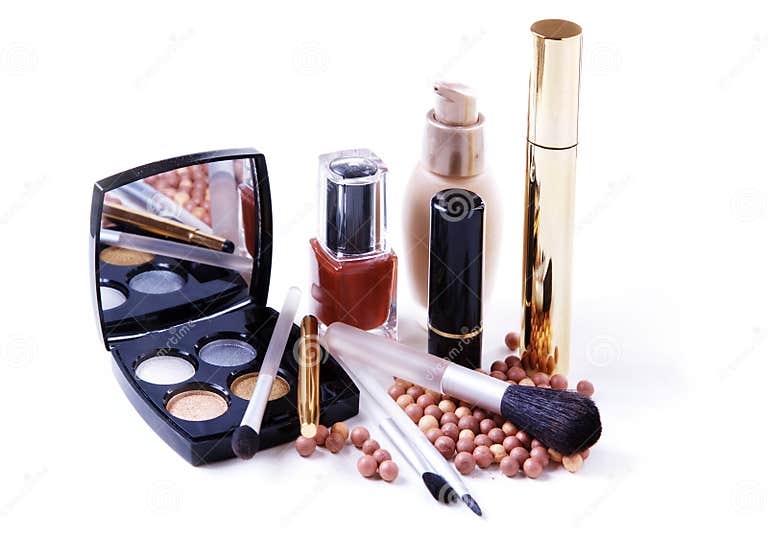 A set of luxury cosmetics stock photo. Image of rouge - 11353938