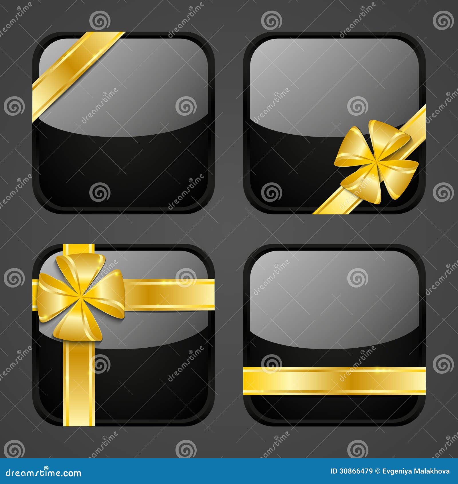 Set of luxury gift apps stock vector. Illustration of icon - 30866479