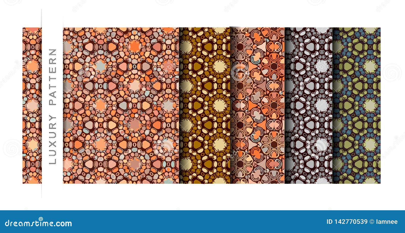 Set of the Luxury Pattern Wallpaper Pattern Background Stock Vector ...