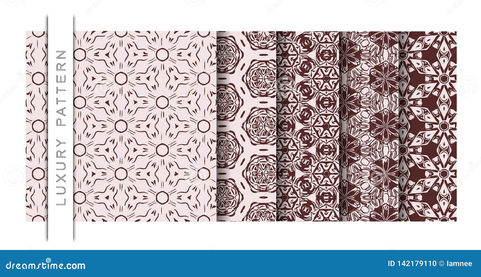 Set of the Luxury Wallpaper Pattern Background Stock Vector ...