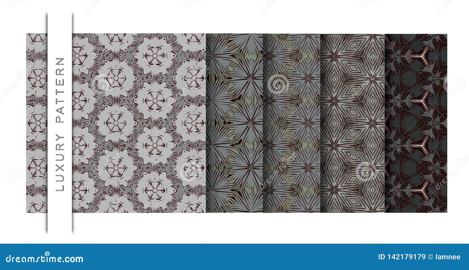 Set of the Luxury Wallpaper Pattern Background Stock Vector ...