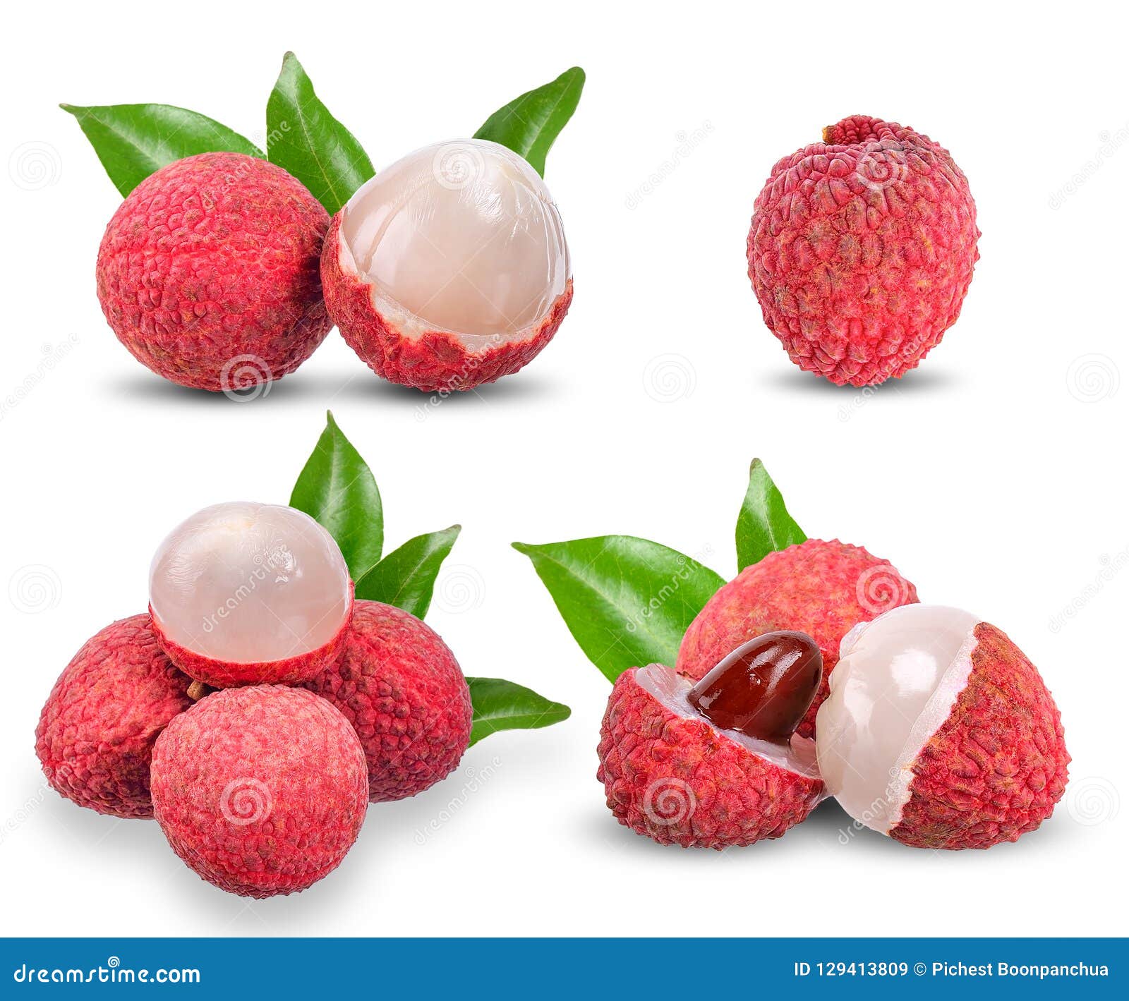 Lychee Isolated On A White Background Cutout Stock Photography ...