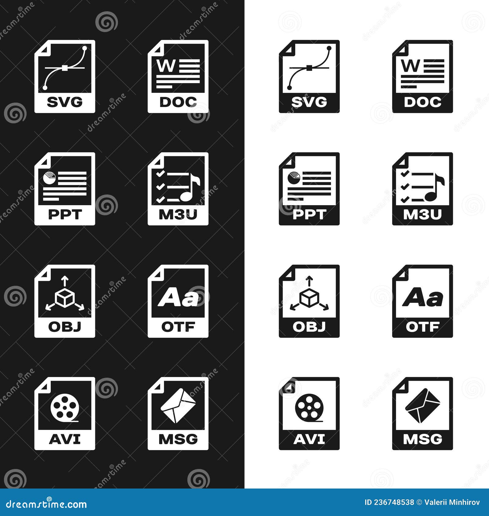 Set M3u File Document Ppt Svg Doc Obj Y Otf Icono. Vector Ilustración ... Set M3u File Document Ppt Svg Doc Obj Y Otf Icono. Vector Ilustración ...