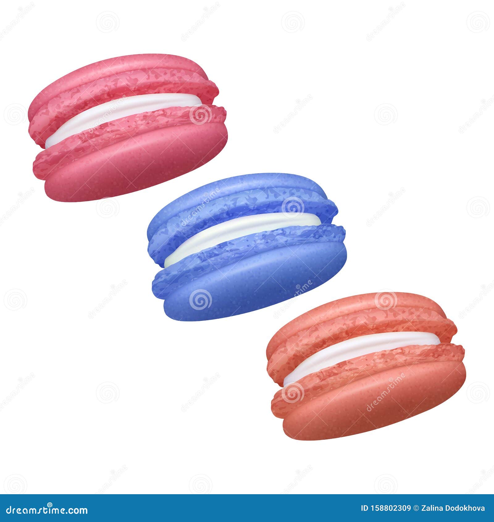 Set of Macaroons. Realistic Illustration, Vector EPS 10 Stock Vector ...