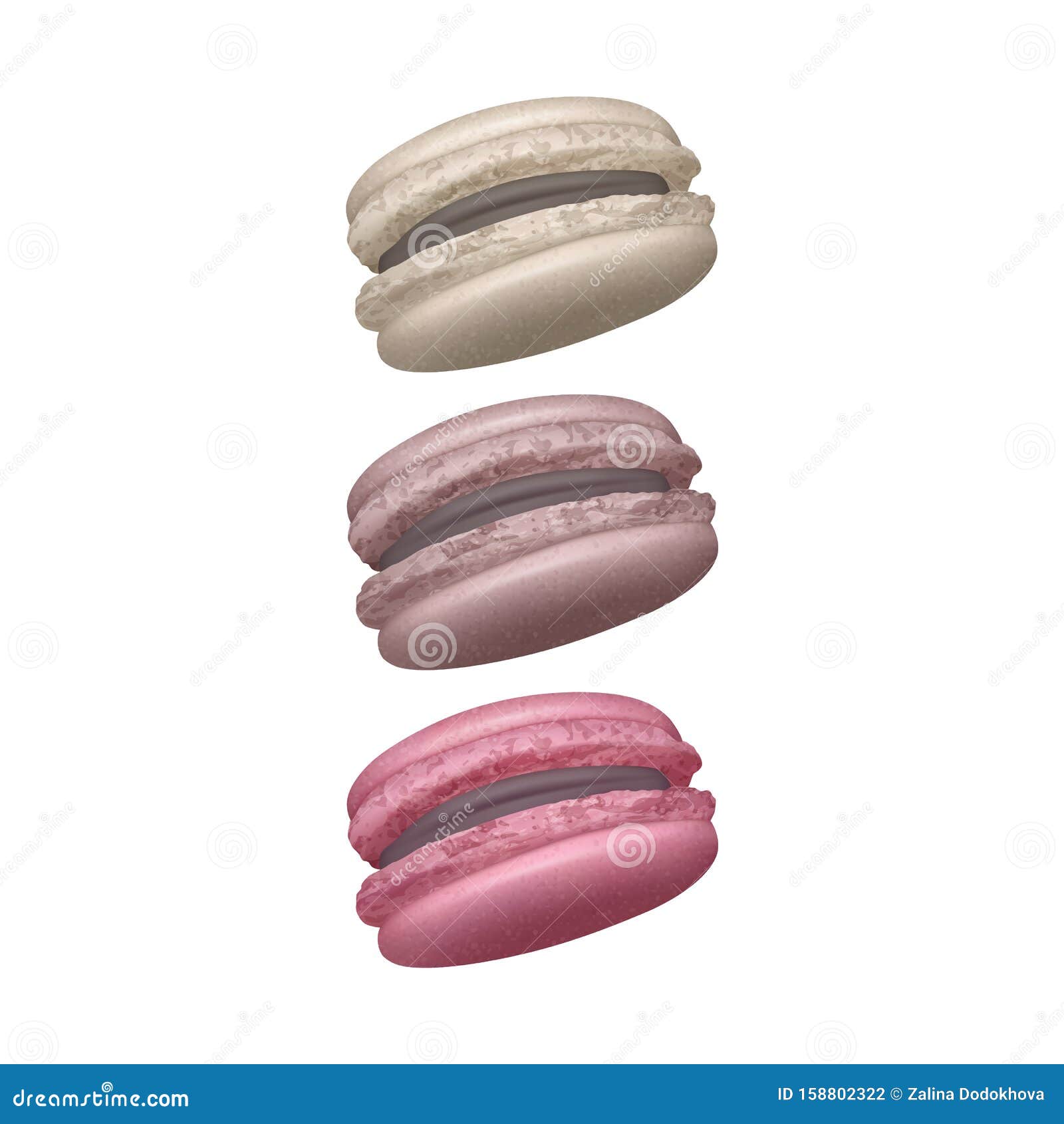 Set of Macaroons. Realistic Illustration, Vector EPS 10 Stock Vector ...