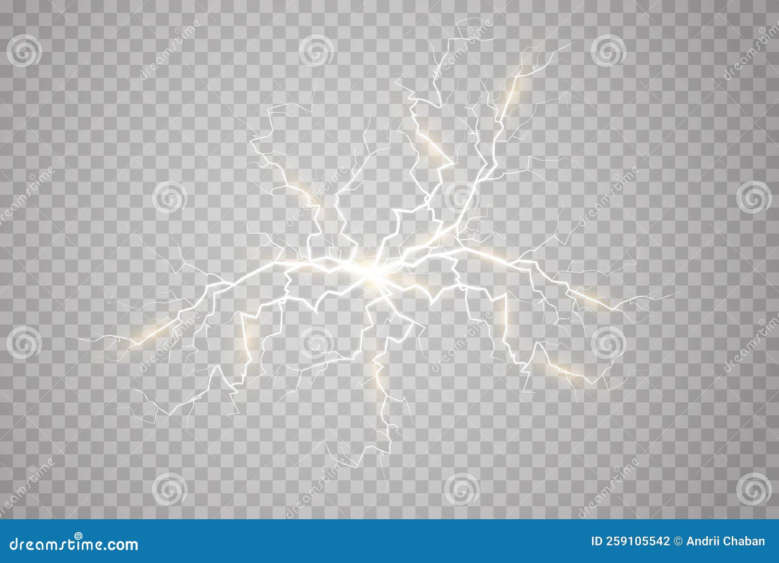 Set Of Magic Lightning Icon Vector Illustration | CartoonDealer.com ...
