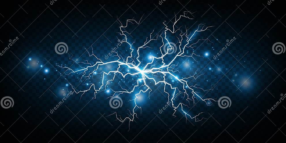 A Set of Magic Lightning and Bright Lighting Effects. Vector ...