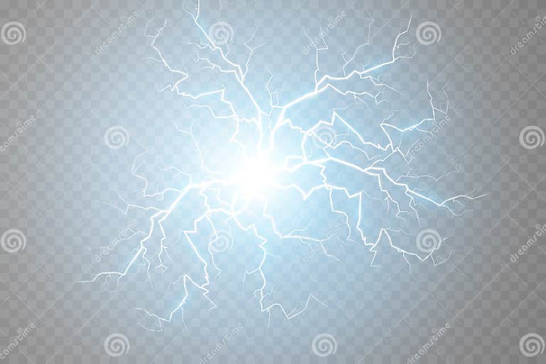 A Set of Magic Lightning and Bright Lighting Effects. Vector ...