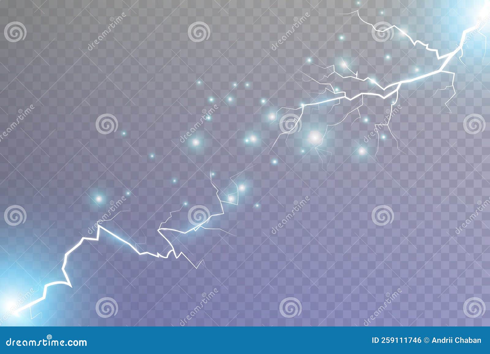 Set Of Magic Lightning Icon Vector Illustration | CartoonDealer.com ...