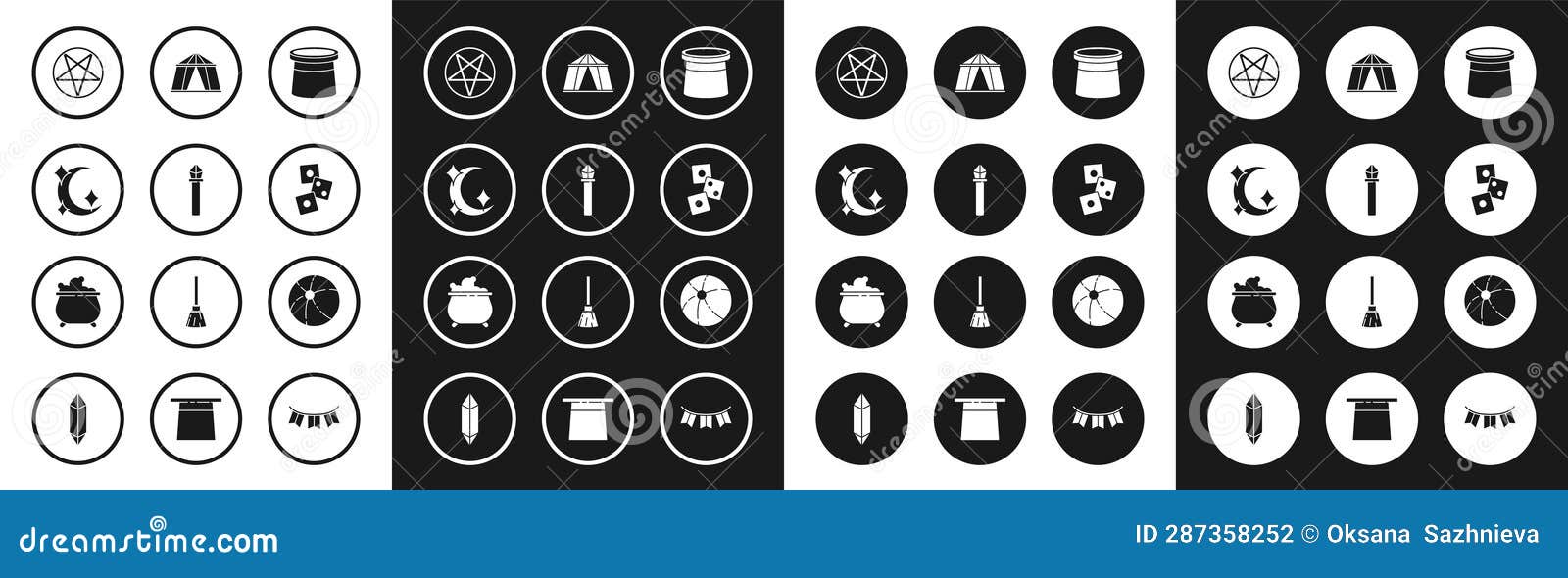 Circle Game Frames Ui Rank Avatar Round Borders Vector Illustration