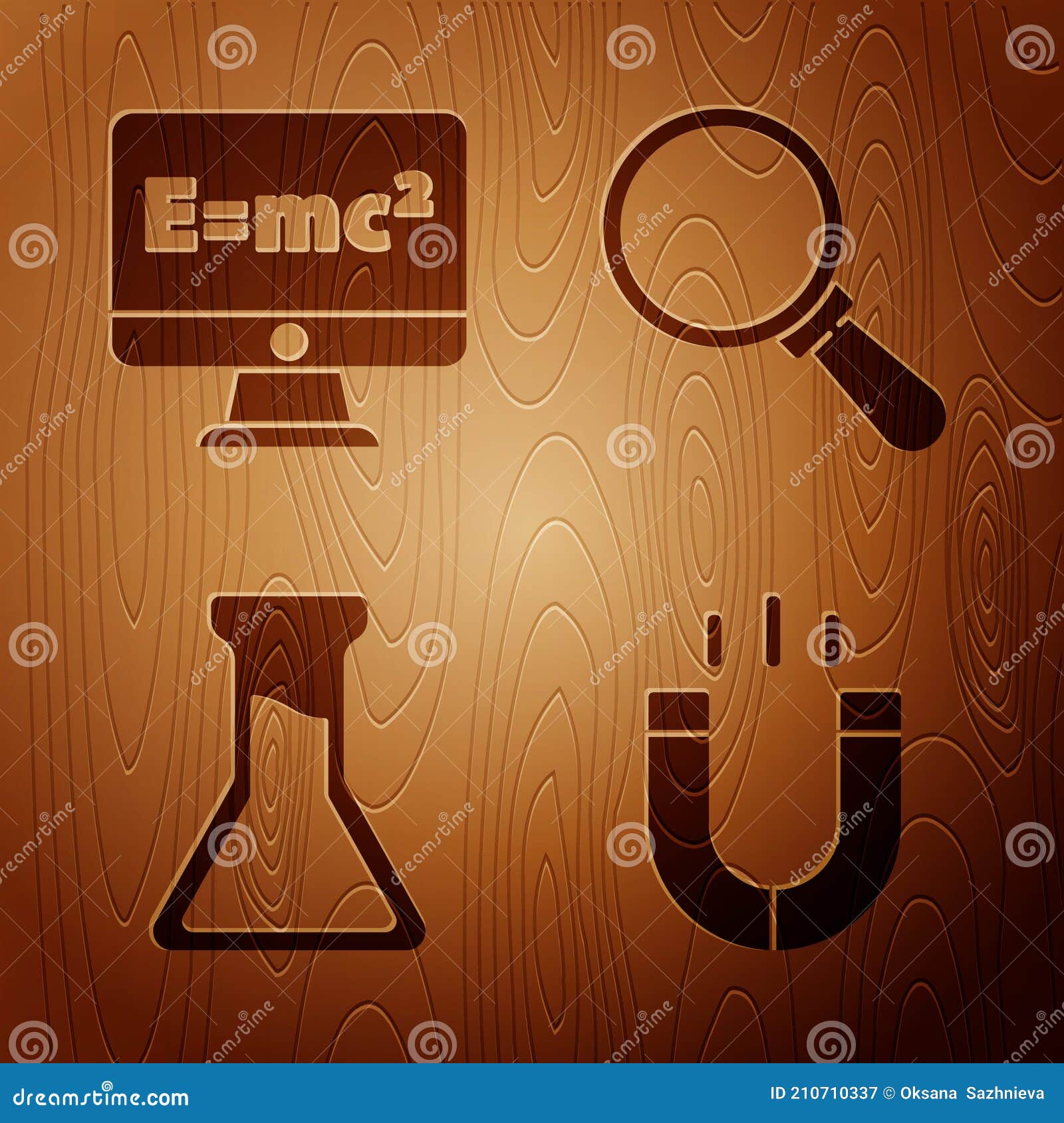 Set Magnet, Equation Solution, Test Tube and Flask and Magnifying Glass ... Set Magnet, Equation Solution, Test Tube and Flask and Magnifying Glass ...