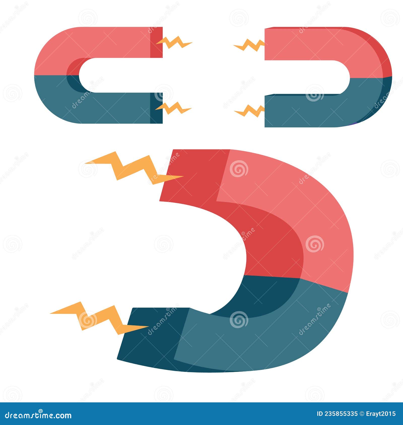 Set of magnets stock vector. Illustration of communication - 235855335