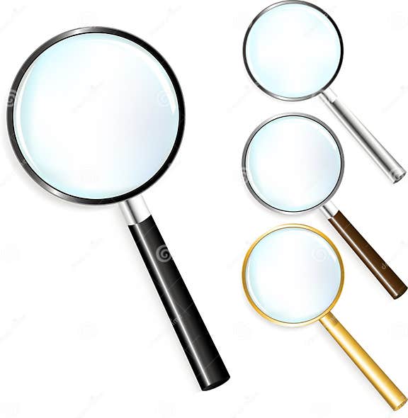 Set of Magnifiers. Vector stock vector. Illustration of magnify - 14754809