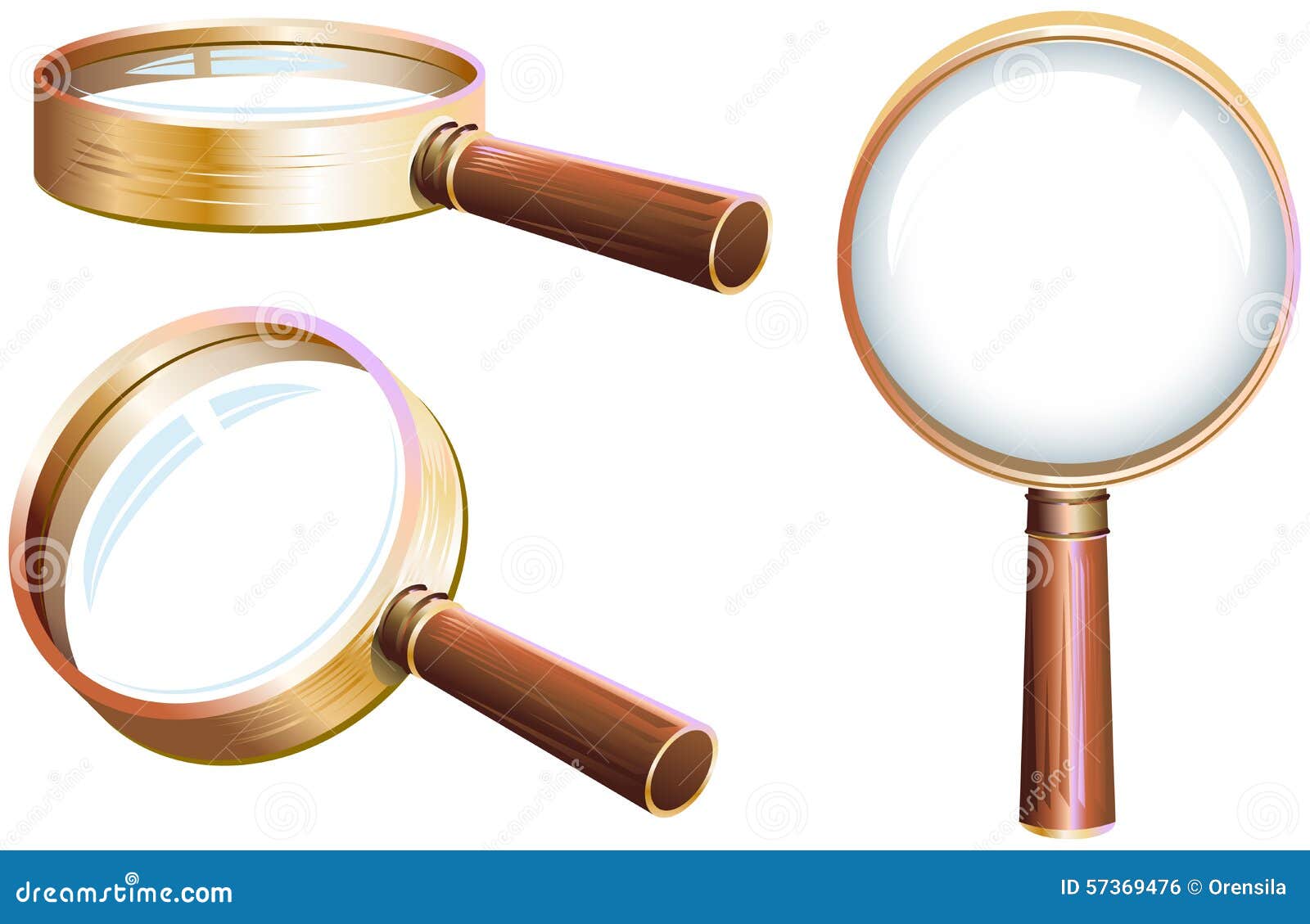 Set magnifying glass stock vector. Illustration of zoom - 57369476