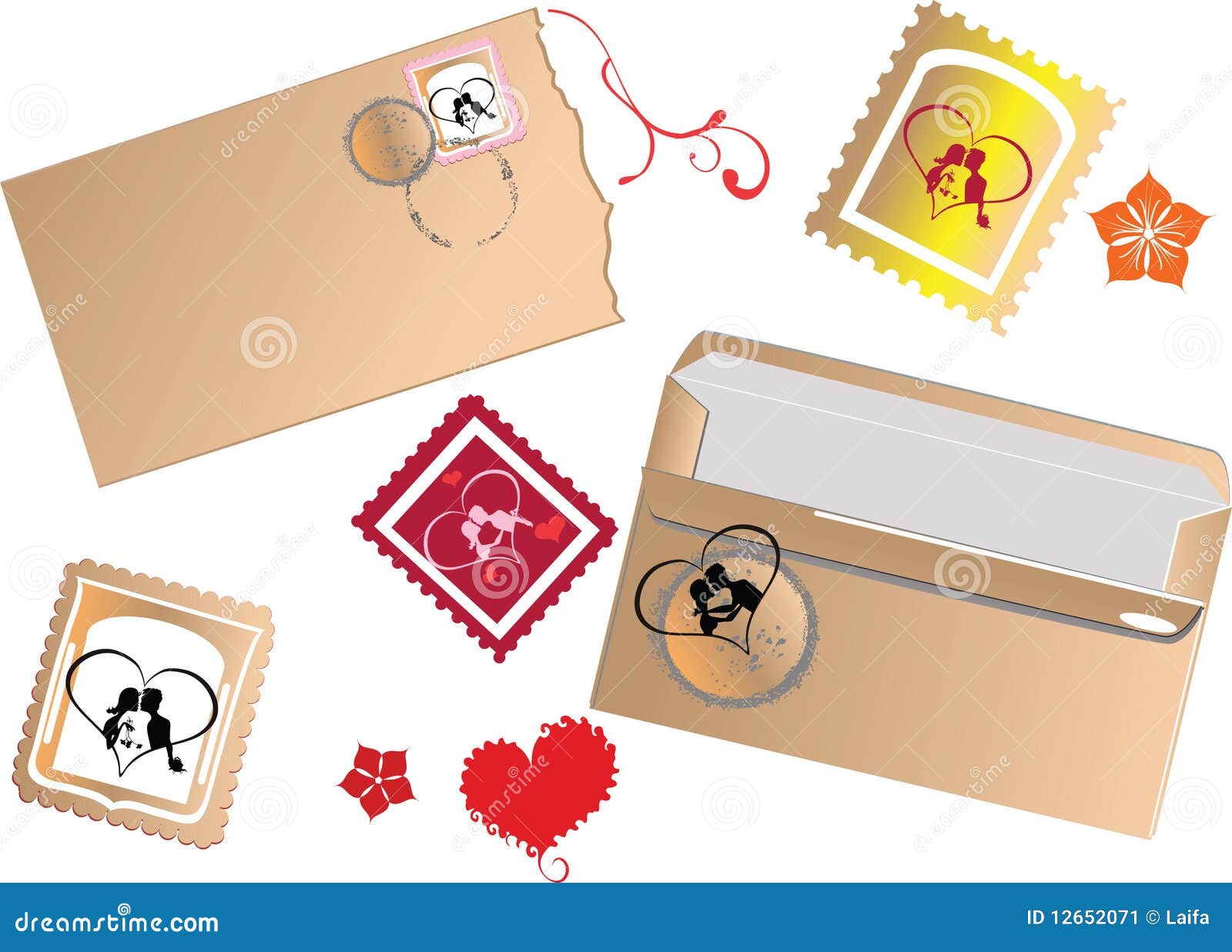 Set of mail elements stock illustration. Illustration of element - 12652071